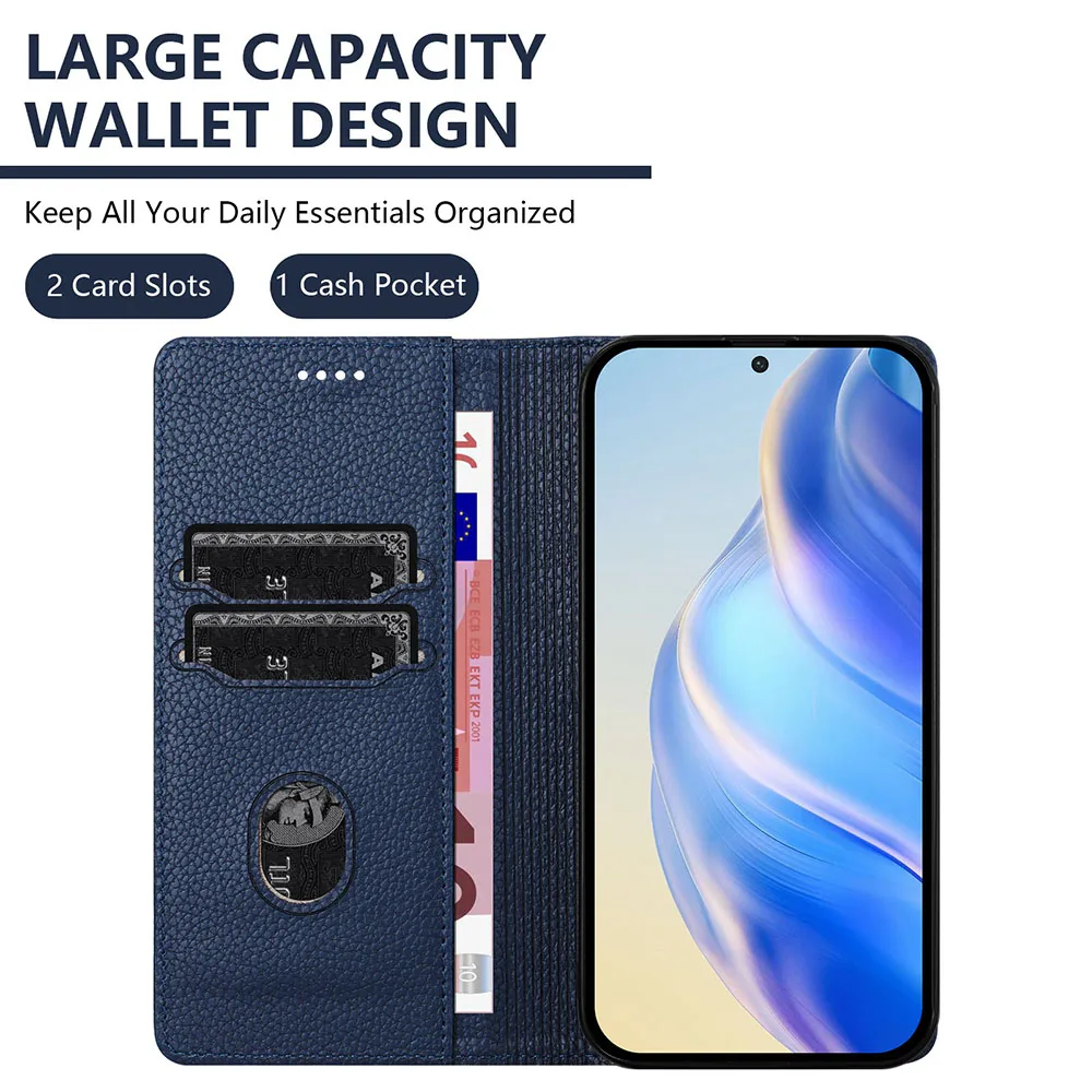 Premium Magnetic Flip Wallet Phone Case with Card Slots – Smart Back ...