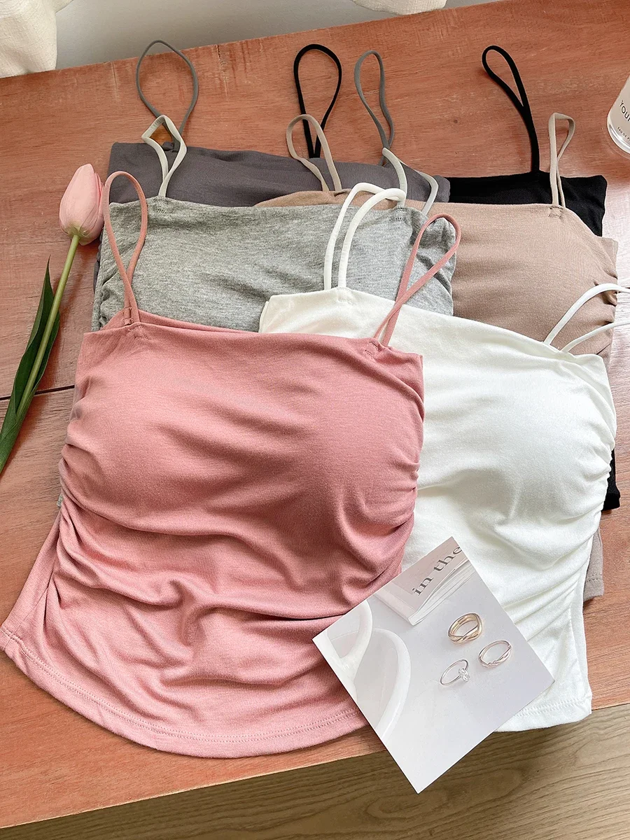 Solid-All-Match-Pleat-Sling-Vest-Strap-Chest-Pad-Inner-Wear-Slim-Fit ...