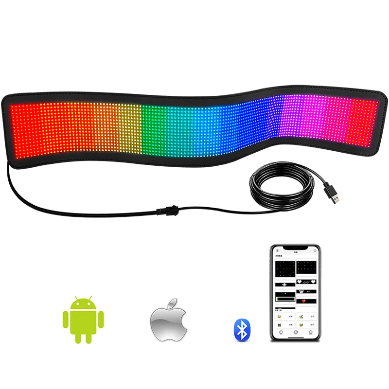 Panel-de-pantalla-LED-Flexible-con-Bluetooth-hoja-de-pantalla-Led-suave ...