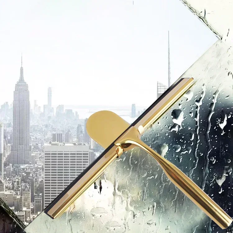 Stainless-Steel-Window-Glass-Cleaning-Tool-with-Handle-Silicone-Rubber ...