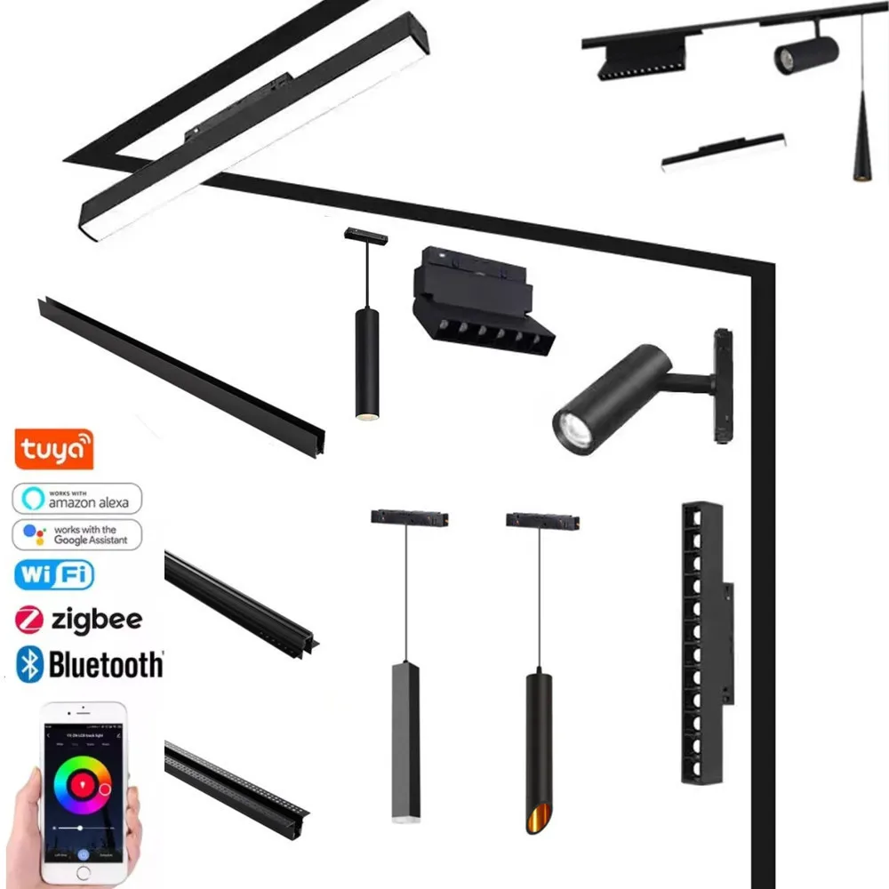 Smart-Magnetic-Track-Rail-Light-System-Modern-Flexible-Fixture-LED ...