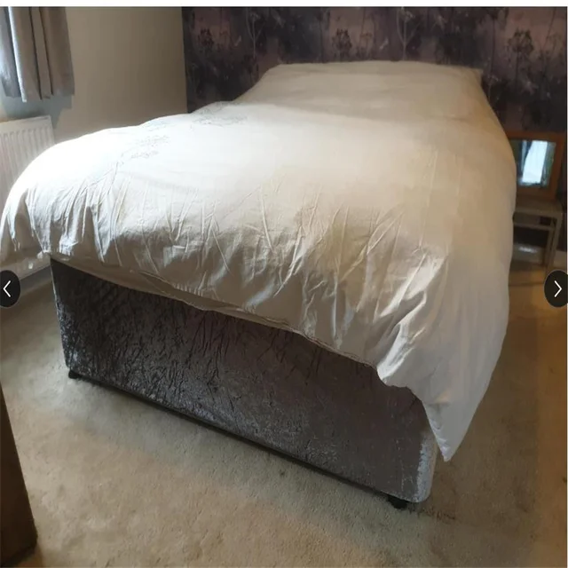 Velvet Bed Frame Cover Crushed Velvet Divan Bed Base Wrap Cover ...