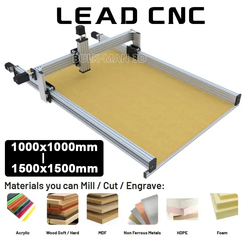 BulkMan-3D-1515-1015-1010-Lead-CNC-Machine-Mechanical-Kit-4-Axis-Wood ...