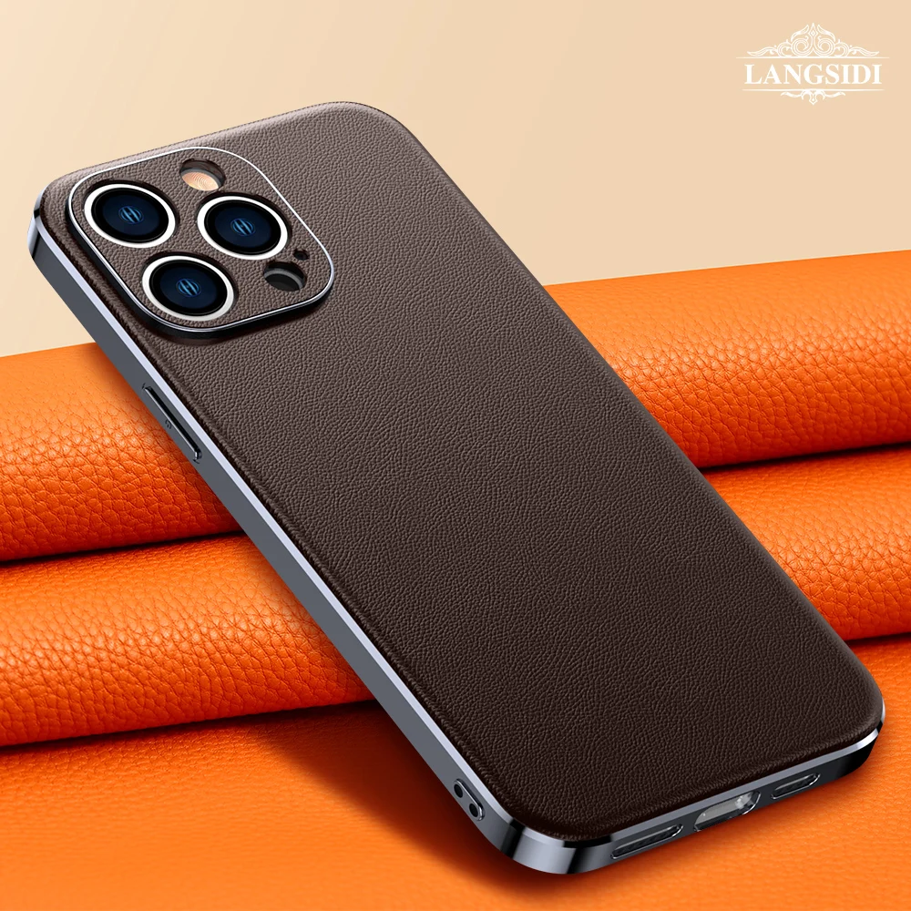 Langidi-luxuosa-capa-de-couro-para-iphone-nova-chegada-prova-de-choque ...