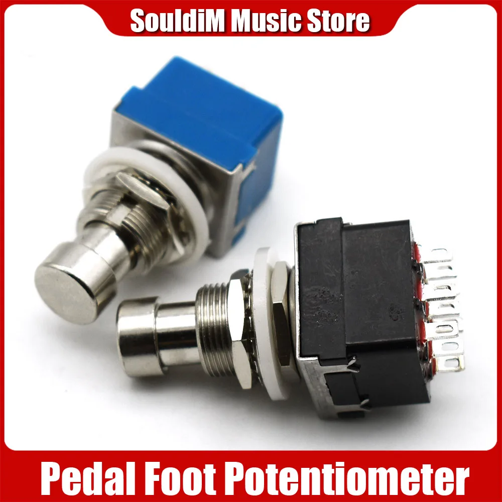Guitar-Pedal-Button-Switch-3PDT-9-Pin-Metal-Latching-Stomp-Pedal ...