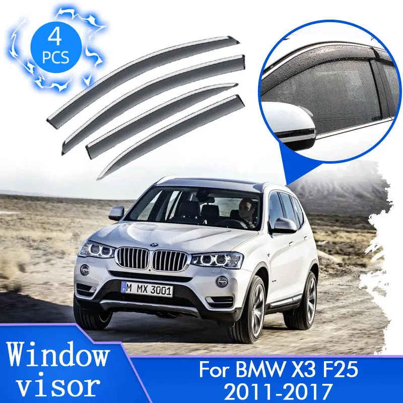 4pcs-For-BMW-X3-F25-MK2-M-Sport-2011-2017-Side-Window-Door-Visor ...