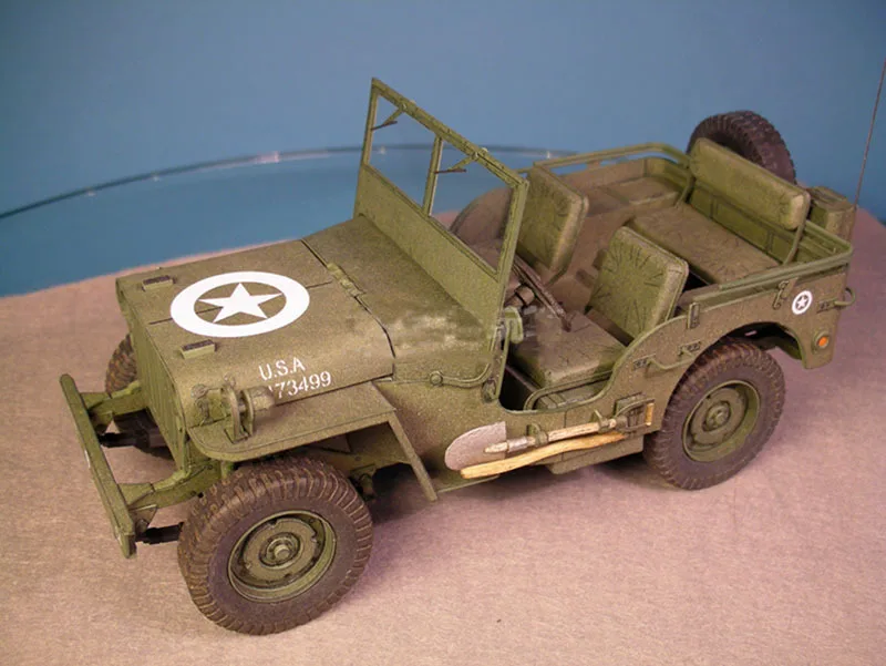 1-25-American-Willys-Jeep-Animal-Sculpture-Jeep-Papercraft-bedroom ...
