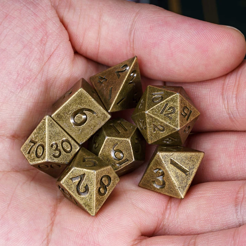 Metal-Game-Dice-Set-para-DND-Role-Playing-Pequenos-Cubos-de-Poliedro ...