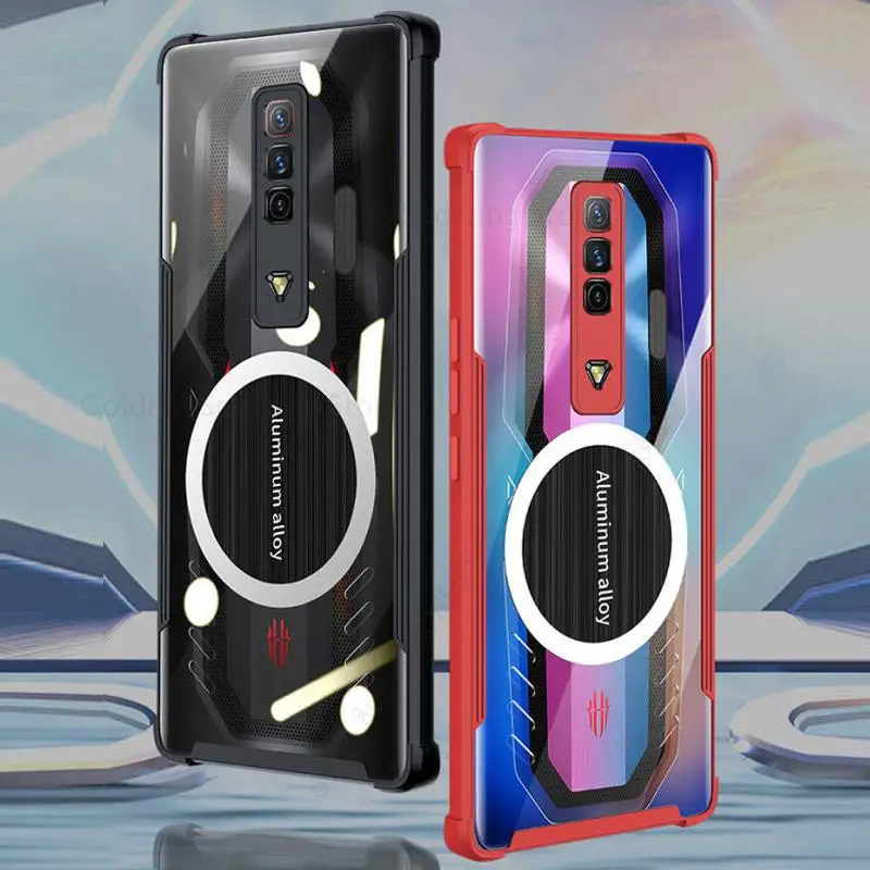 For ZTE nubia Red Magic 7S Pro For Magsafe Magnetic Transparent Case ...