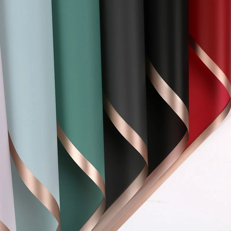 10pcs-58-58cm-Solid-Color-Border-Flower-Wrapping-Paper-Waterproof ...