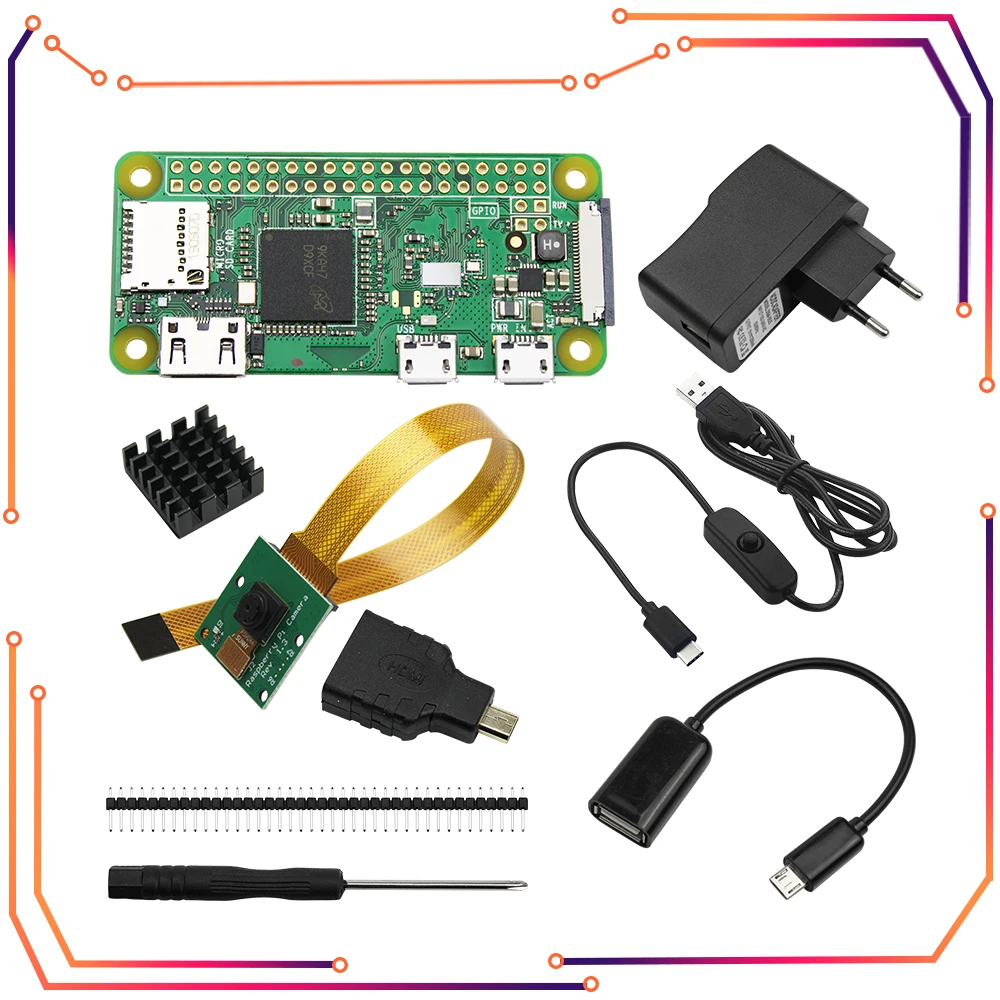 Raspberry-Pi-Zero-Zero-W-Starter-Kit-5MP-Camera-RPI-Zero-W-ABS-Case ...