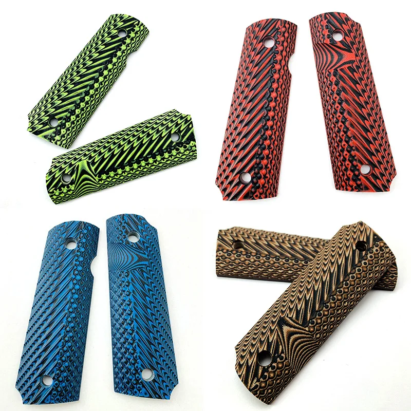 1Pair G10 Material Tactics 1911 Models Grips Handle Patch Anti-Slip ...