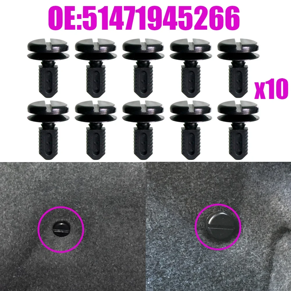 10x Car Trunk Lid Dash Battery Cover Shield Boot Lining Trim Clips ...