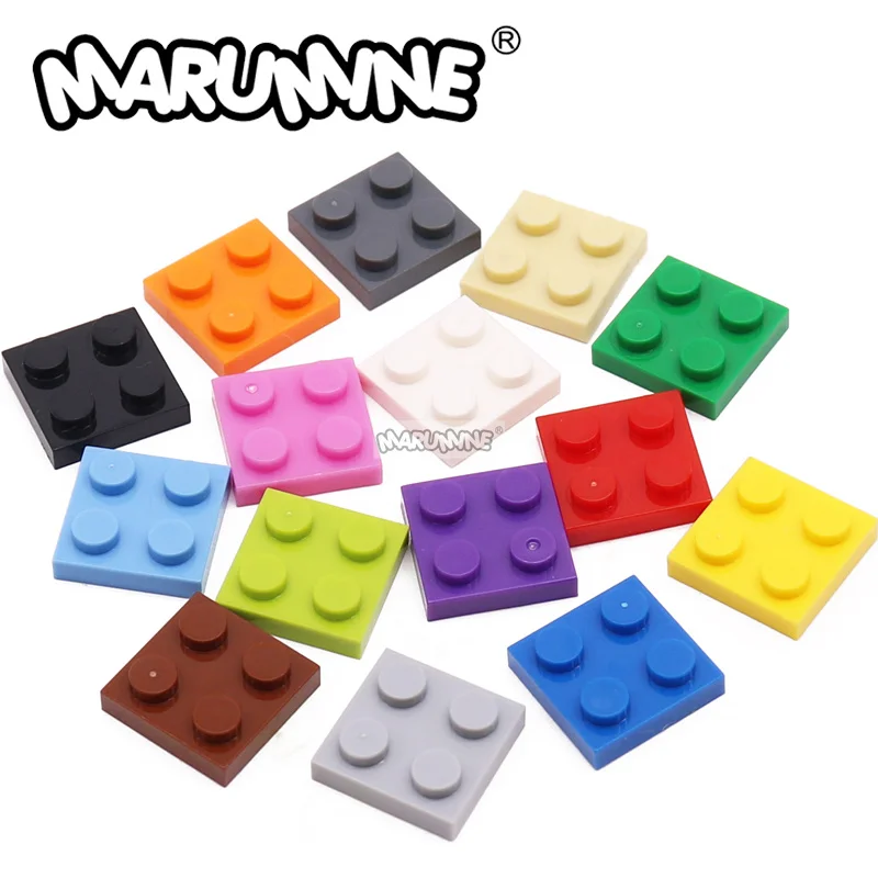 Marumine-2x2-Plate-100PCS-DIY-Building-Blocks-3022-Baseplate-Create-MOC ...
