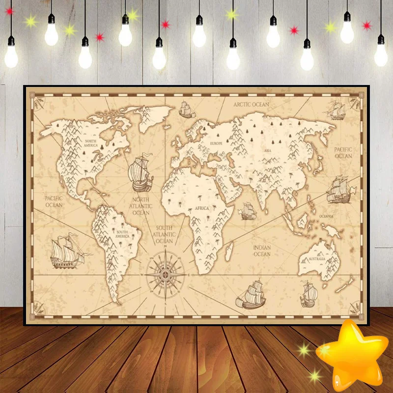 Sfondo-mappa-Baby-Shower-Tesoro-Foto-Sfondo-da-viaggio-Esplora ...