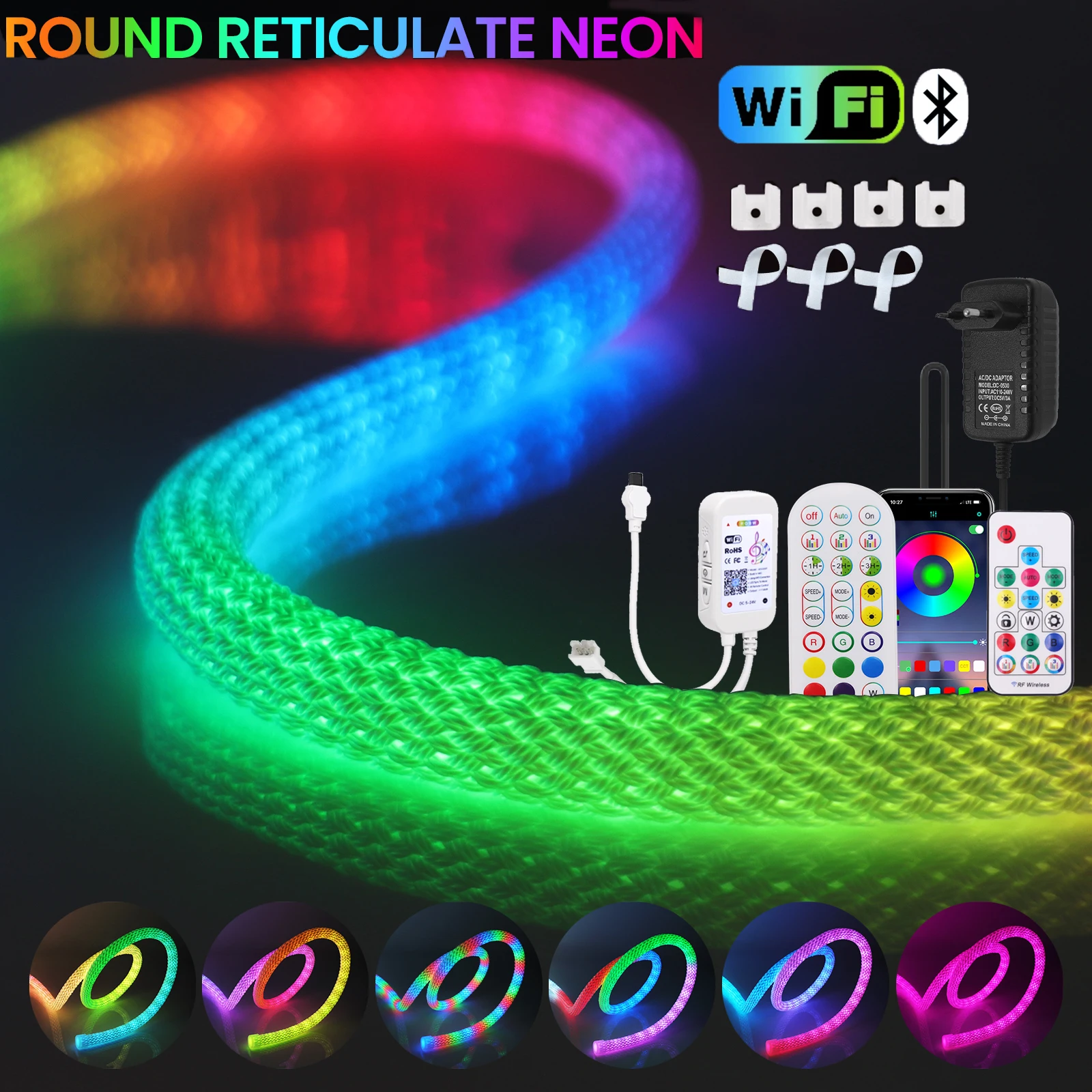 WS2811-Round-Reticulate-LED-Neon-Strip-360-Degree-Addressable-WiFi ...