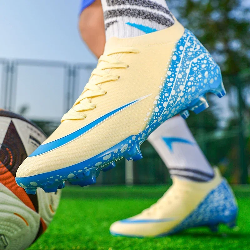 New Men Soccer Shoes Futsal Studded Non-Slip Field Football Boots FG/TF ...