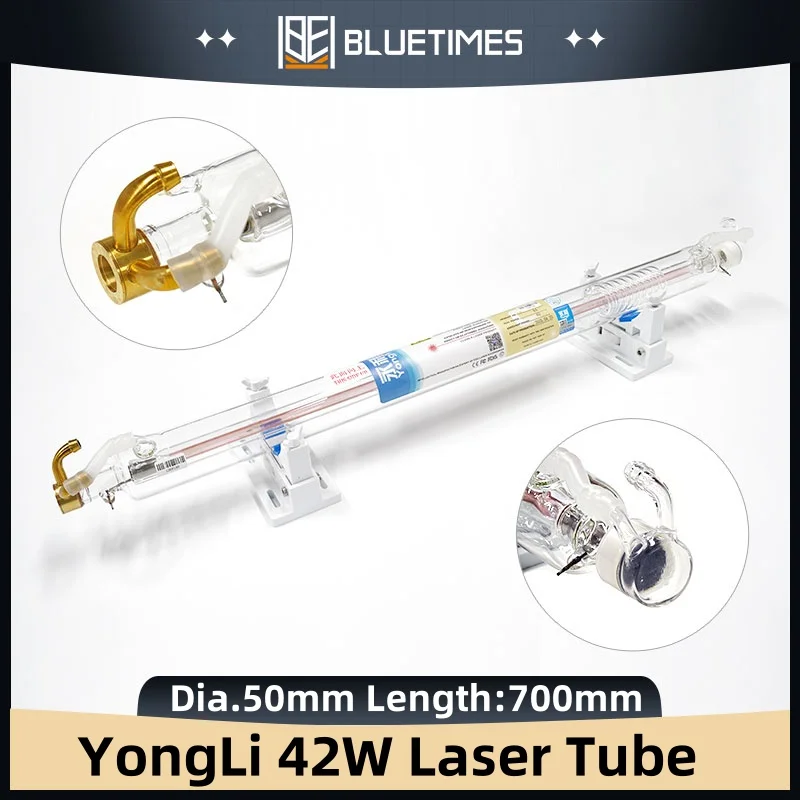 BLUETIMES 42W Laser Tube CO2 Laser Glass Tube Dia.50mm Length 700mm for ...