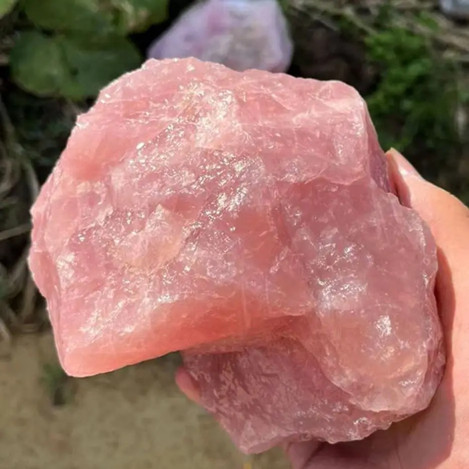 100-Natural-Pink-Rose-Quartz-Stone-Raw-Crystal-Stones-Healing-Mineral ...
