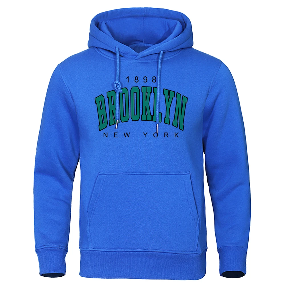 1898 Brooklyn New York Printed Mens Hoody Creativity Crewneck Clothing ...