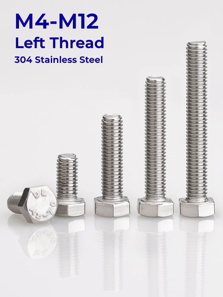 M4-M5-M6-M8-M10-M12-Left-Thread-304-Stainless-Steel-A2-70-Reverse-Tooth ...
