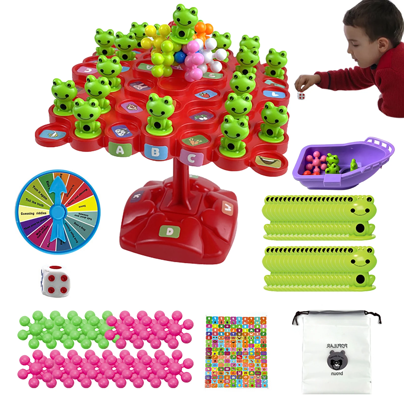 Montessori Math Toy | Game Balance Frogs | Montessori Puzzle ...
