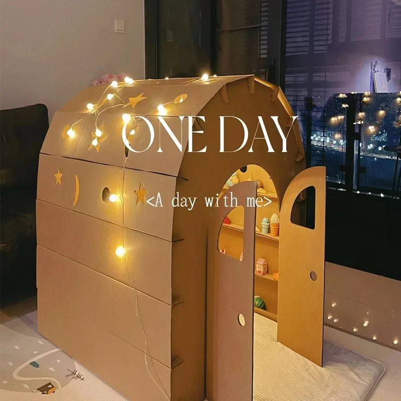 Super-sized-children-s-cardboard-paper-shell-starry-sky-toy-castle-game ...