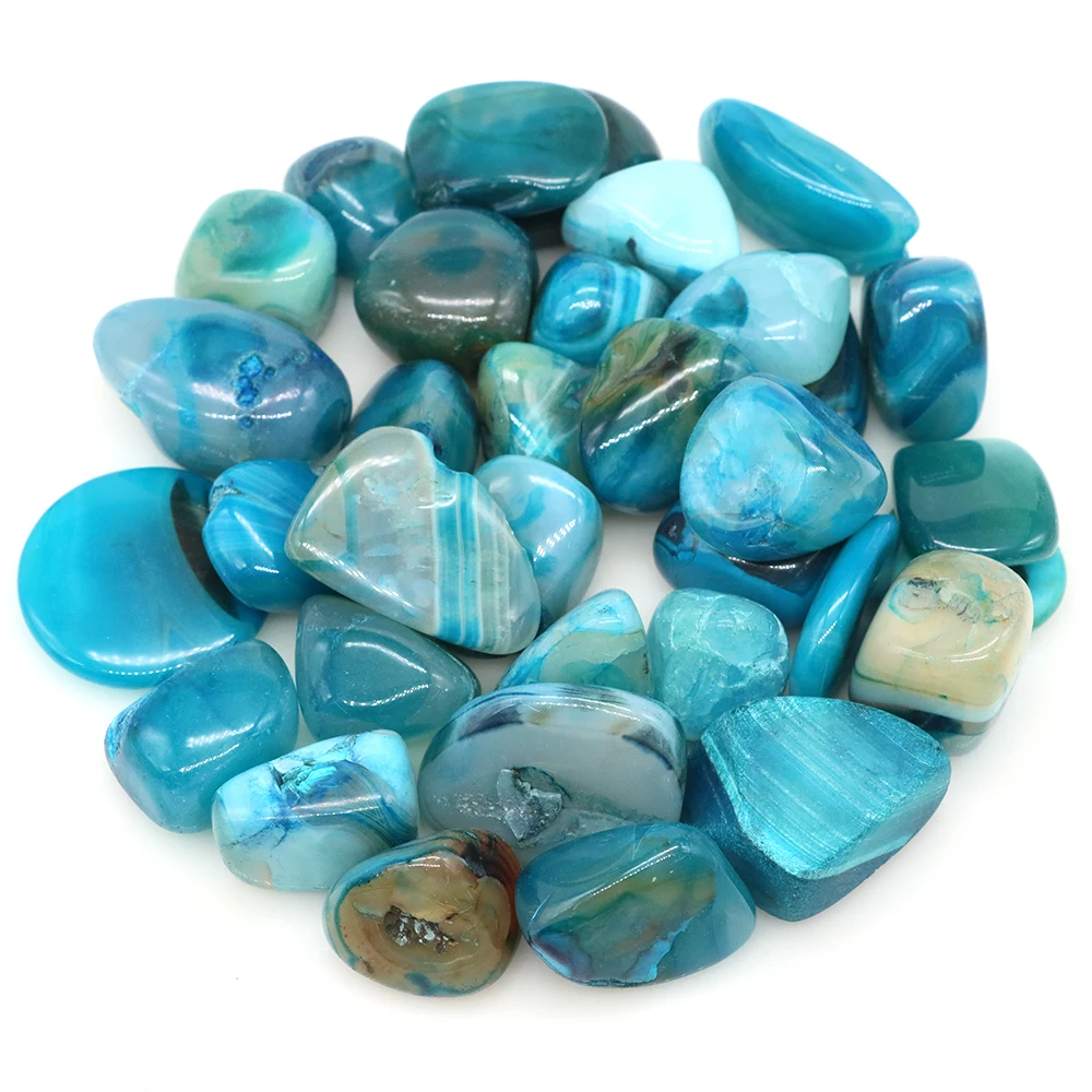 Natural-Blue-Agate-Tumbled-Stones-Bulk-Ore-Gravel-Specimen-Healing ...