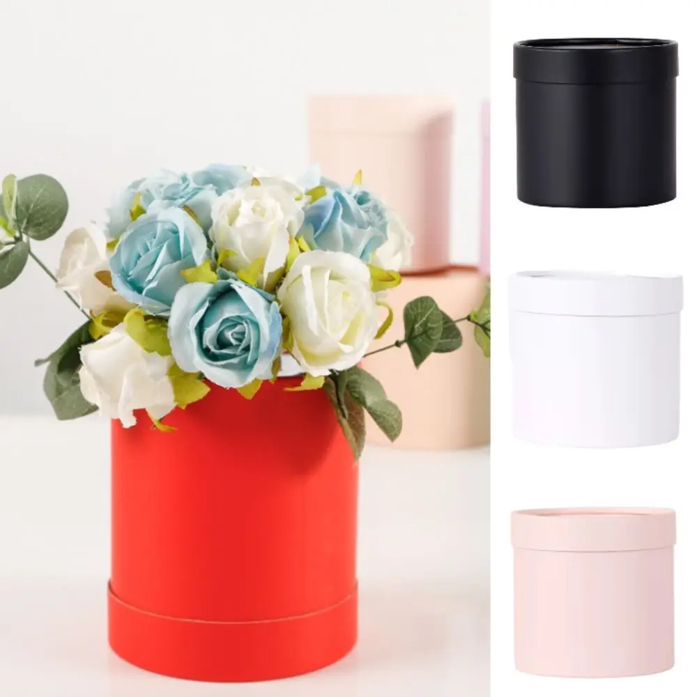 Round Flower Gift Box Hand-held Cardboard Bouquet Packaging Decoration ...