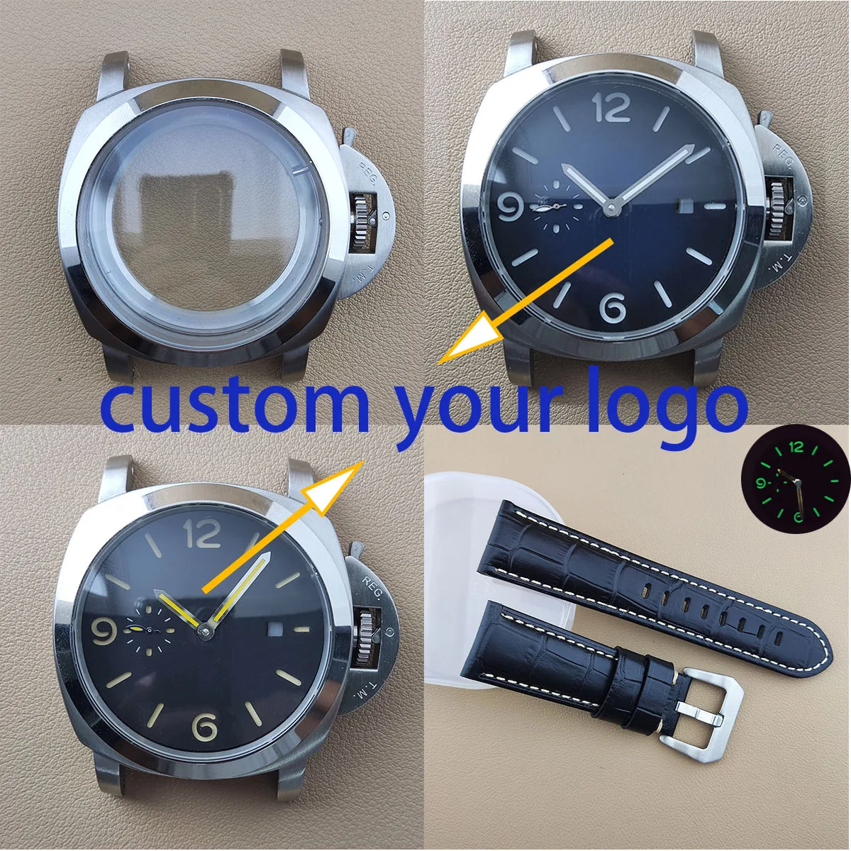 44mm-watch-Case-seagull-ST2555-Movement-Automatic-watch-Case-Men-s ...