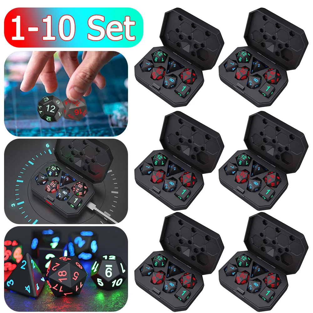 Juego-de-dados-electr-nicos-con-luces-LED-brillantes-juego-de-mesa-de ...