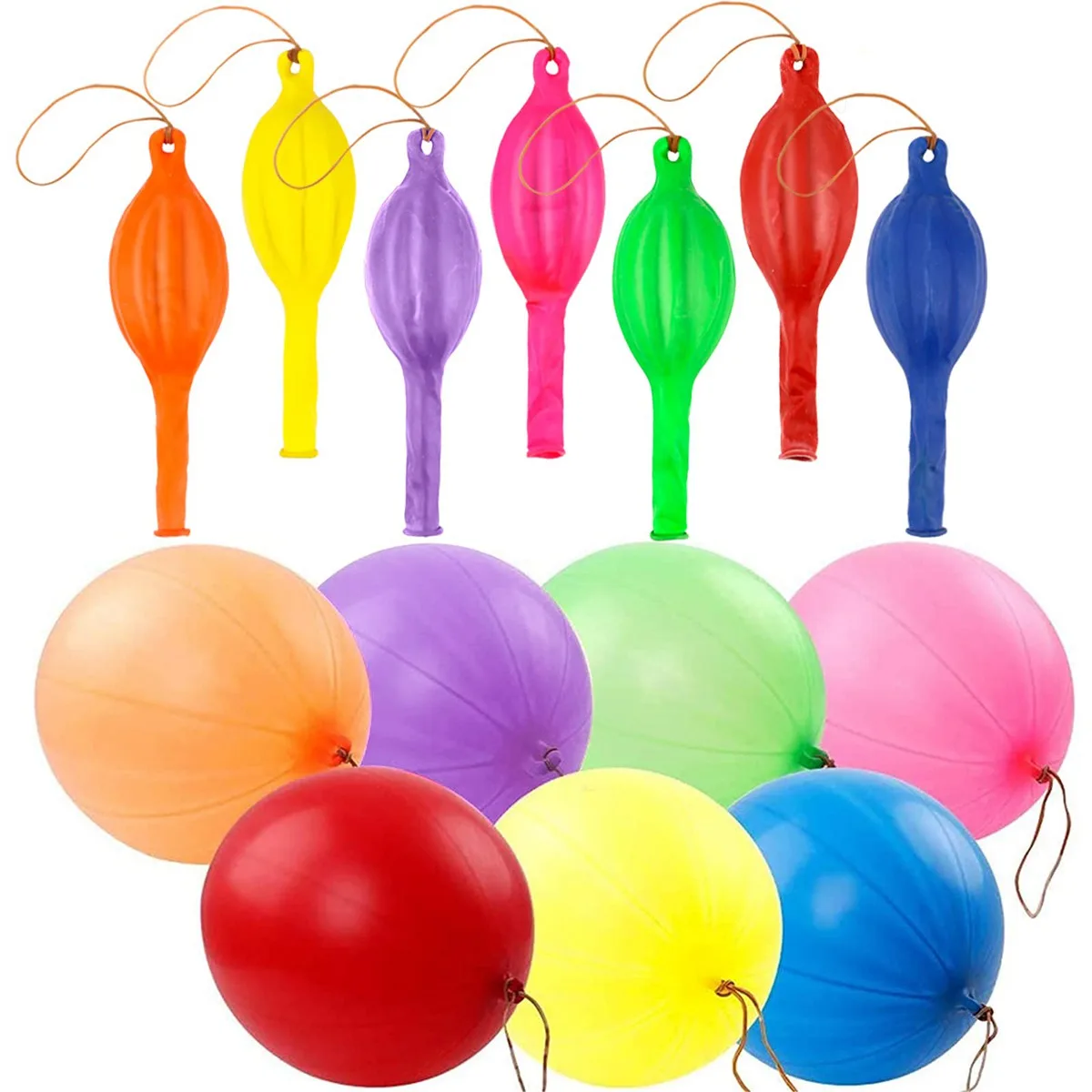 30pcs Colorful Punch Balloons With Rubber Band Shake Clap Fitness ...