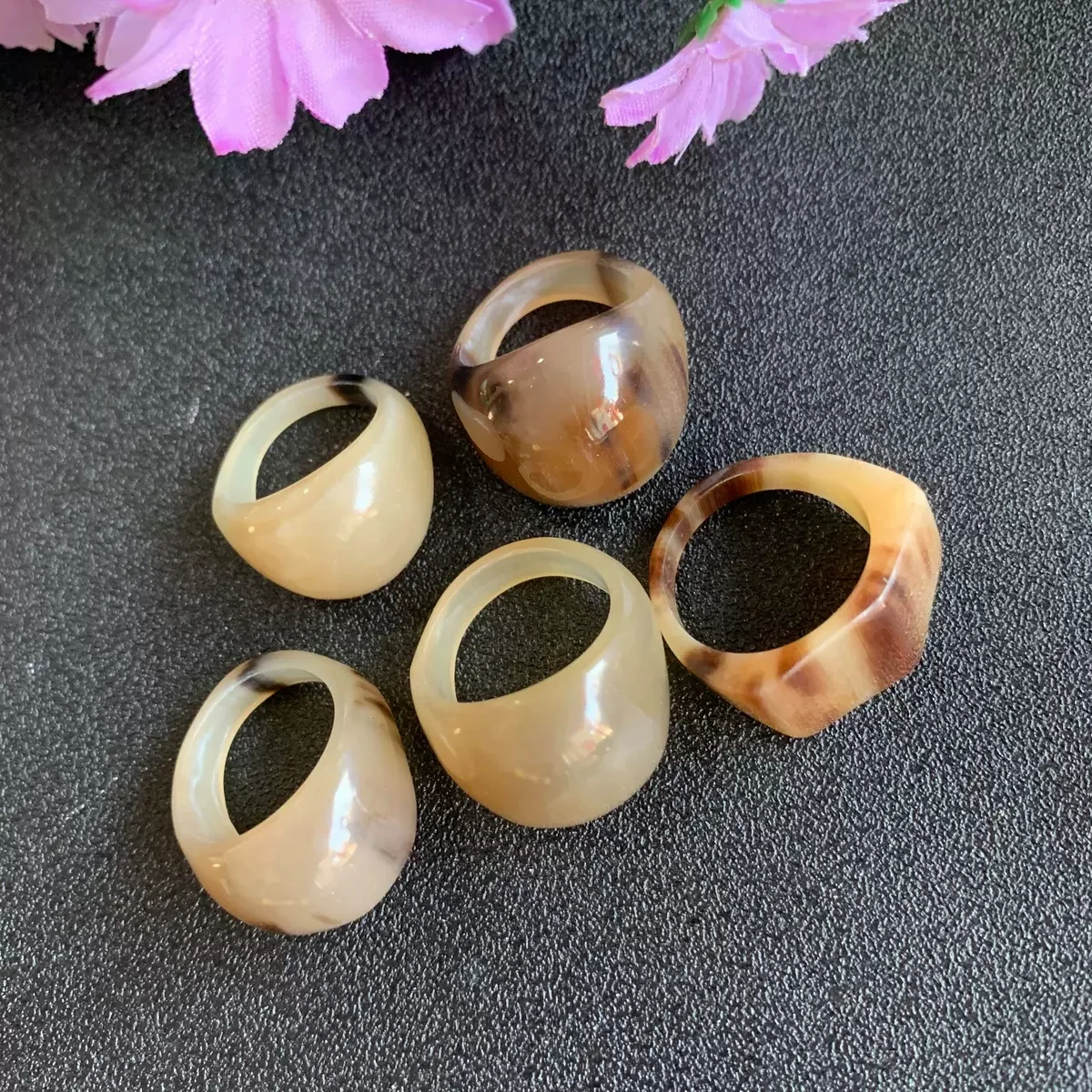 Natural-White-Buffalo-Horn-Ring-Horn-Wrench-Jewelry-Crafts-Classic ...