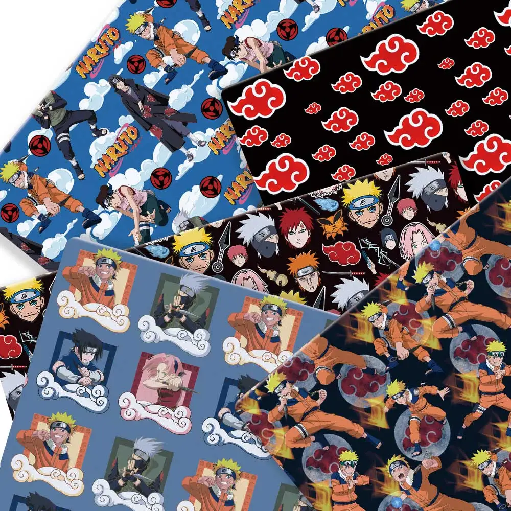 100-cotton-naruto-Anime-peripherals-Fabric-140-50cm-DIY-Sewing ...