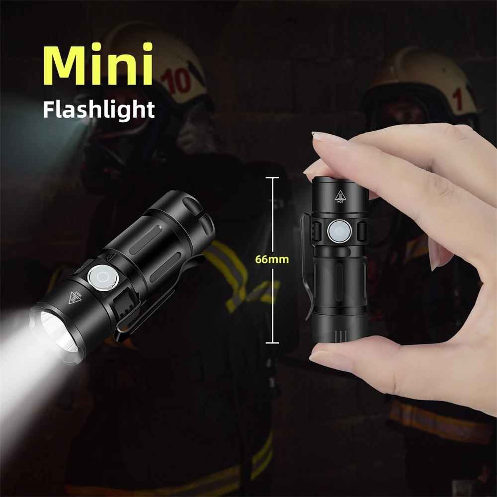 Mini-Small-Pocket-LED-Flashlight-USB-Rechargeable-High-Lumens-Bright ...