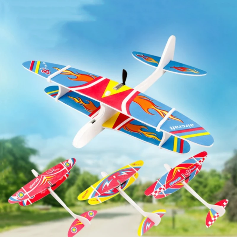 Electric-Hand-Throw-Airplane-Foam-Launch-Fly-Glider-Planes-Model ...