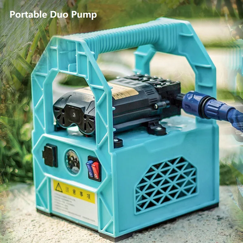 Small Portable Dual Pump Sprayer Rechargeable Water Pump Car Wash ...