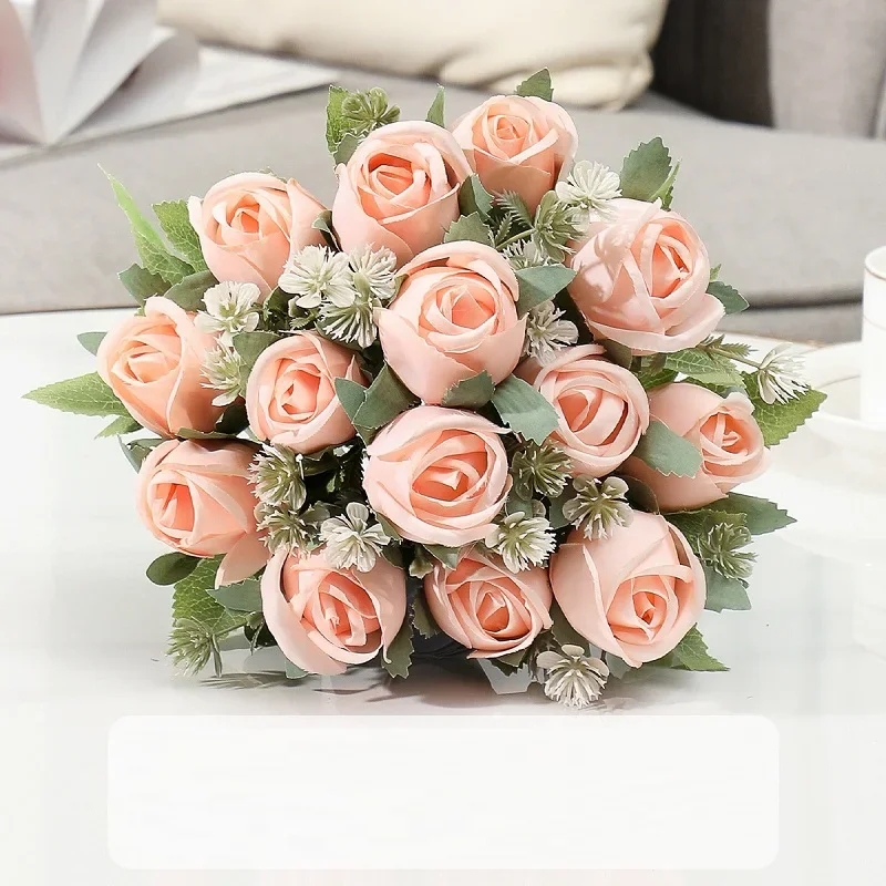 Artificial Roses Bouquet Fake Flowers Home Decor Simulation Silk ...