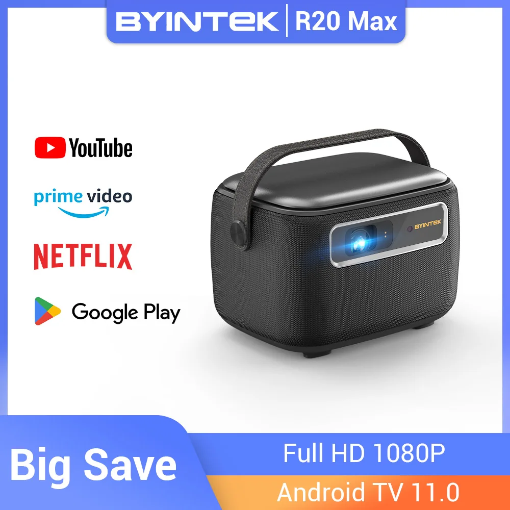 BYINTEK-R20-Max-Portable-3D-Mini-Projector-DLP-Smart-4K-WiFi-Android-11 ...