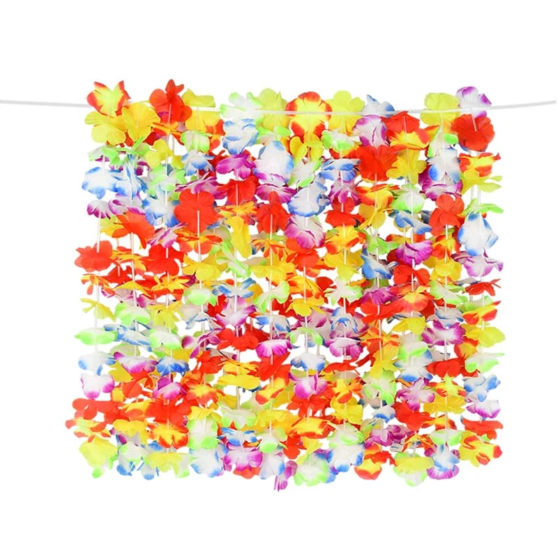 10pcs Lei Hawaïen Parti Décor Fleur Artificielle Guirlande Collier ...