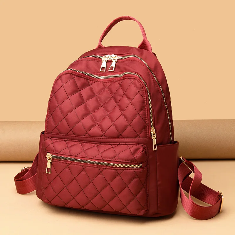 Yogodlns-Fashion-Oxford-Backpack-For-Women-Lozenge-Cloth-Rucksack ...