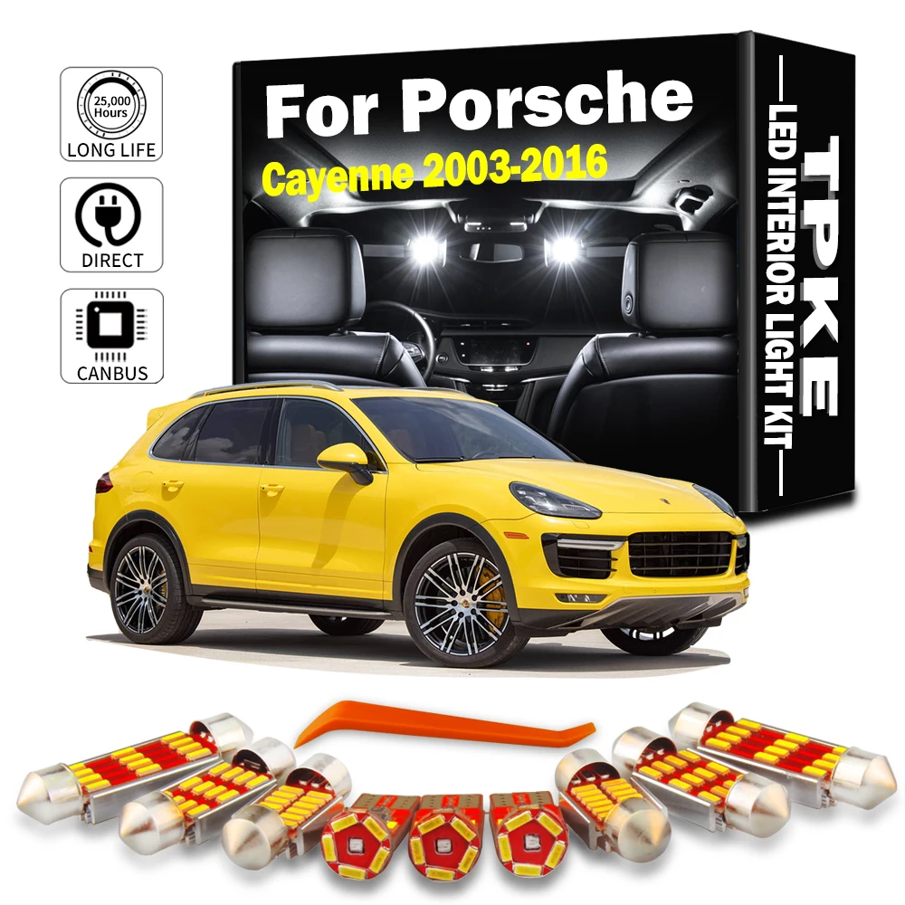 LED Interior Map Dome Footwell Light Kit For Porsche Cayenne 955 957 ...