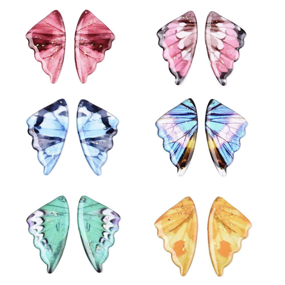 30Pairs-Butterfly-Dragonfly-Wing-Charms-Transparent-Epoxy-Resin-Big ...