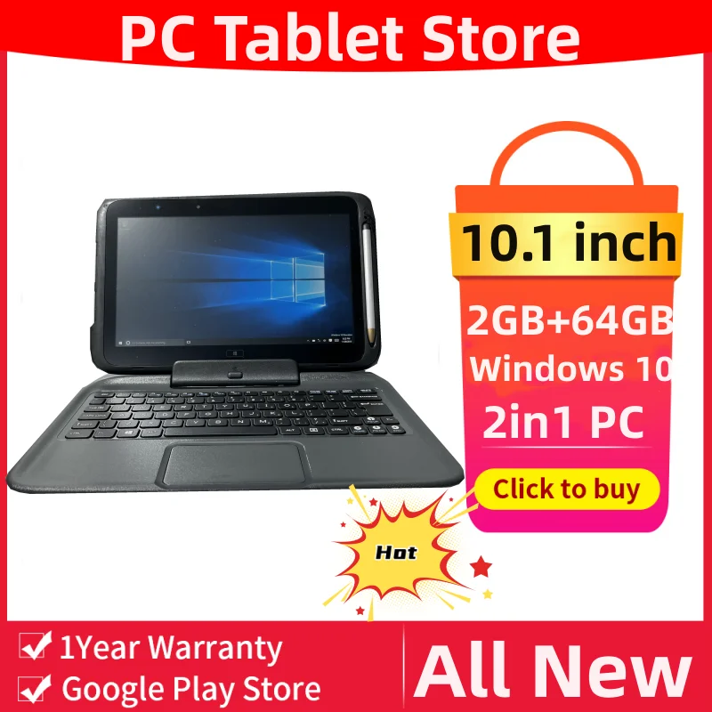 2023-Mini-Notebook10-1-Windows-10-POLEGADA-2em1-Tablet-PC-2GB-RAM-64GB ...