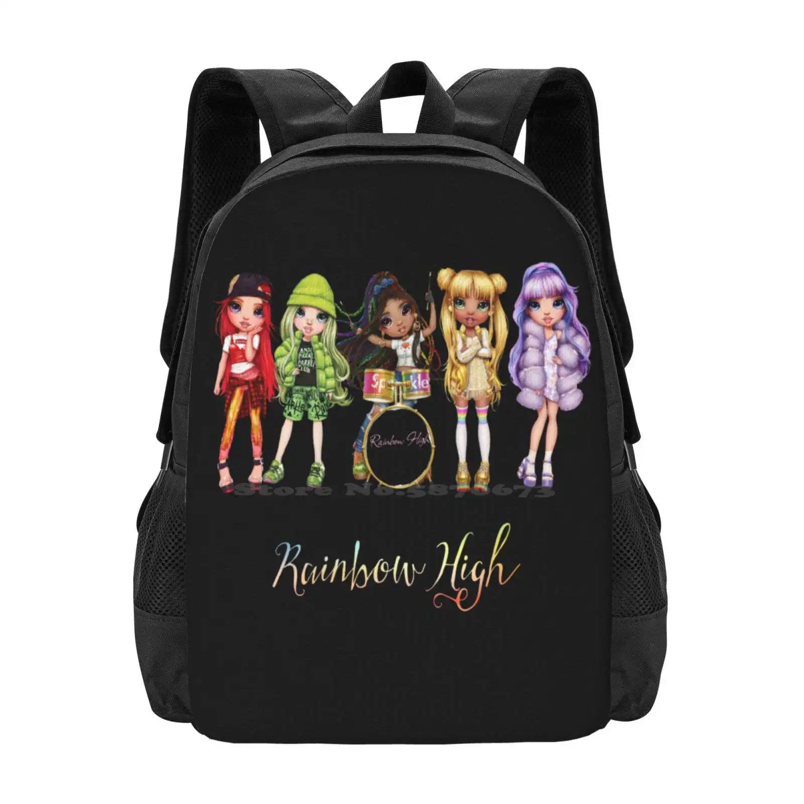 Rainbow-High-Girls-Bag-Backpack-For-Men-Women-Girls-Teenage-Logo-Doll ...