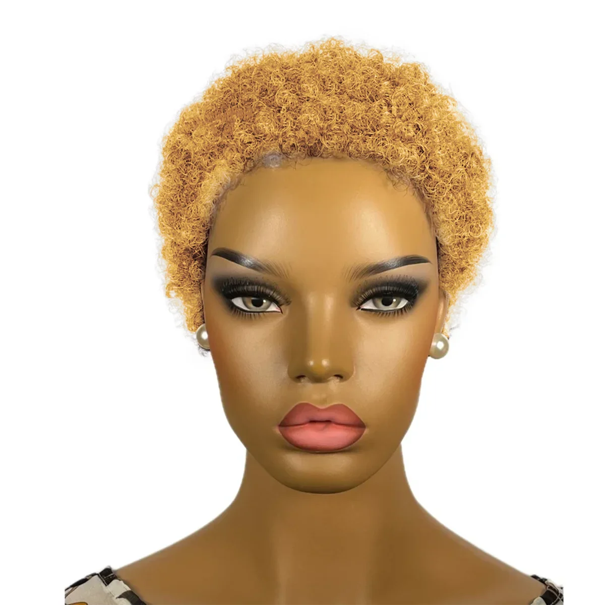 ginger afro curly Glueless short Kinky Afro Wig for black women Short ...