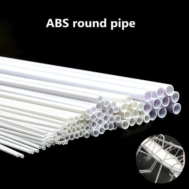 5~50PCS ABS Round Tube Plastic Hollow Tube Diameter 2/3/4/5/6/8/10/12mm ...