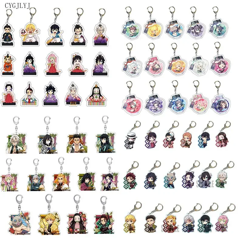 5-18pcs-lot-Wholesale-Keychain-Cute-Characters-Acrylic-Pendant-Key ...