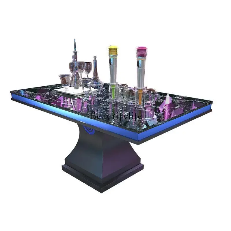 z.Stainless steel glass for KTV bar luminous coffee table card seat box ...