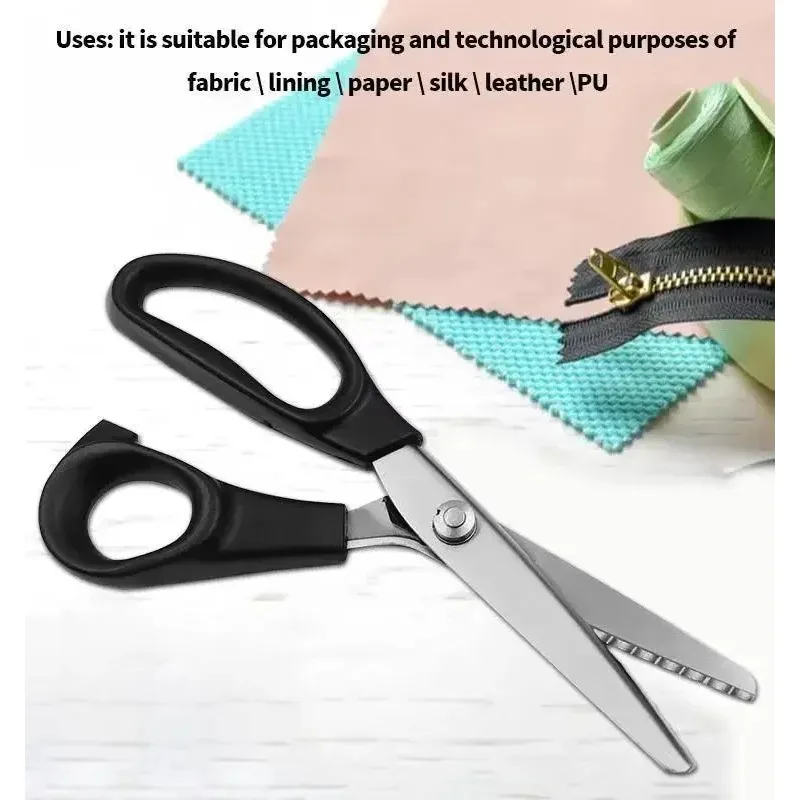 Stainless-Steel-Pinking-Scissors-Triangle-Teeth-Lace-Cloth-Crafts ...